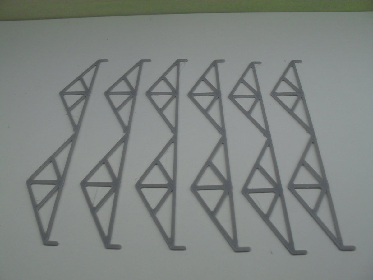 New No.9 N gauge roof trusses double (6) unpainted. – Rhuddlan Models