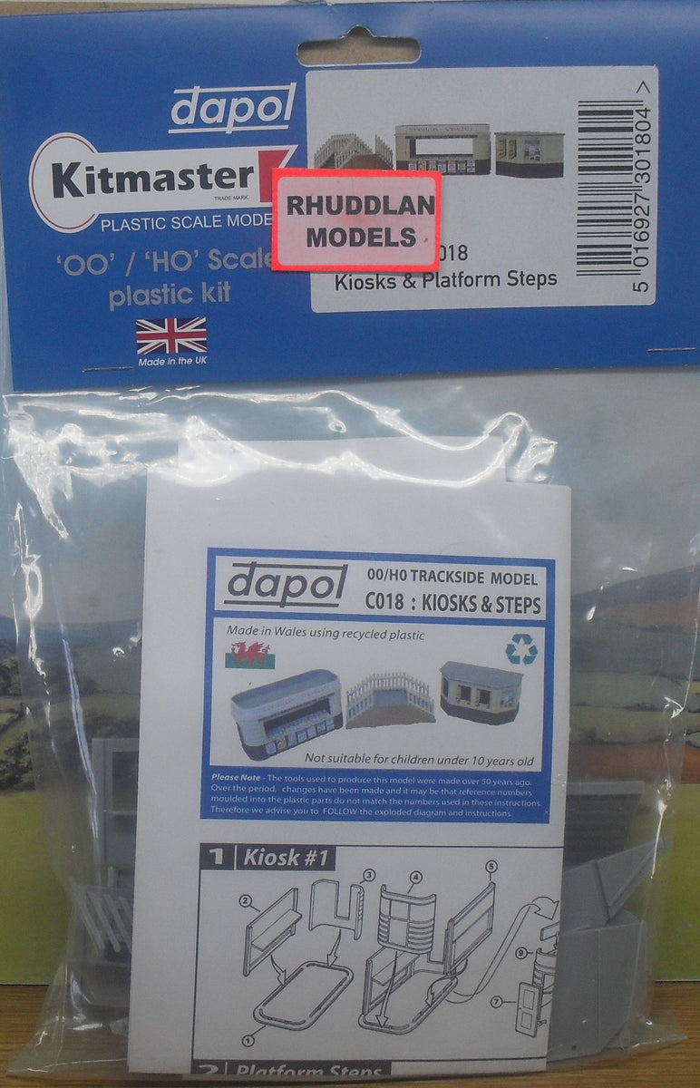 DAPOL C018 OO/1:76 KIOSKS & PLATFORM STEPS - (PRICE INCLUDES DELIVERY ...