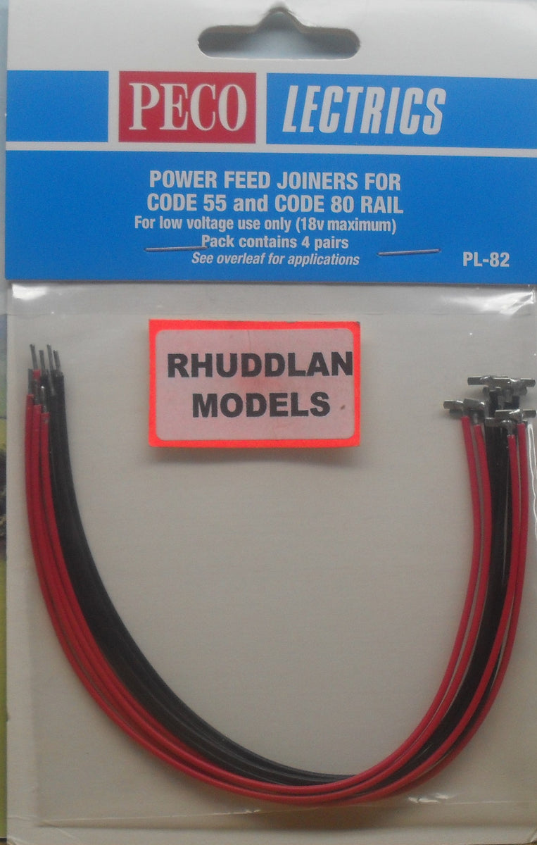 PECO LECTRICS PL-82 N-GAUGE POWER FEED JOINERS FOR CODE 55 & CODE 80 R ...