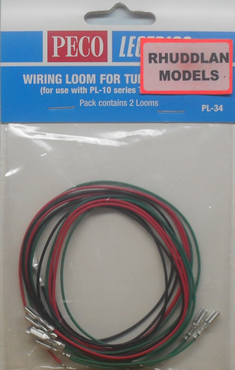 PECO LECTRICS PL-34 WIRING LOOM FOR TURNOUT MOTOR - (PRICE INCLUDES DE ...