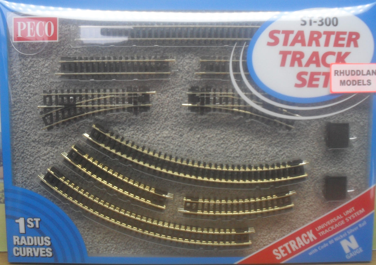 PECO ST-300 N GAUGE STARTER TRACK SET 1ST RADIUS CURVES - (PRICE INCLU ...