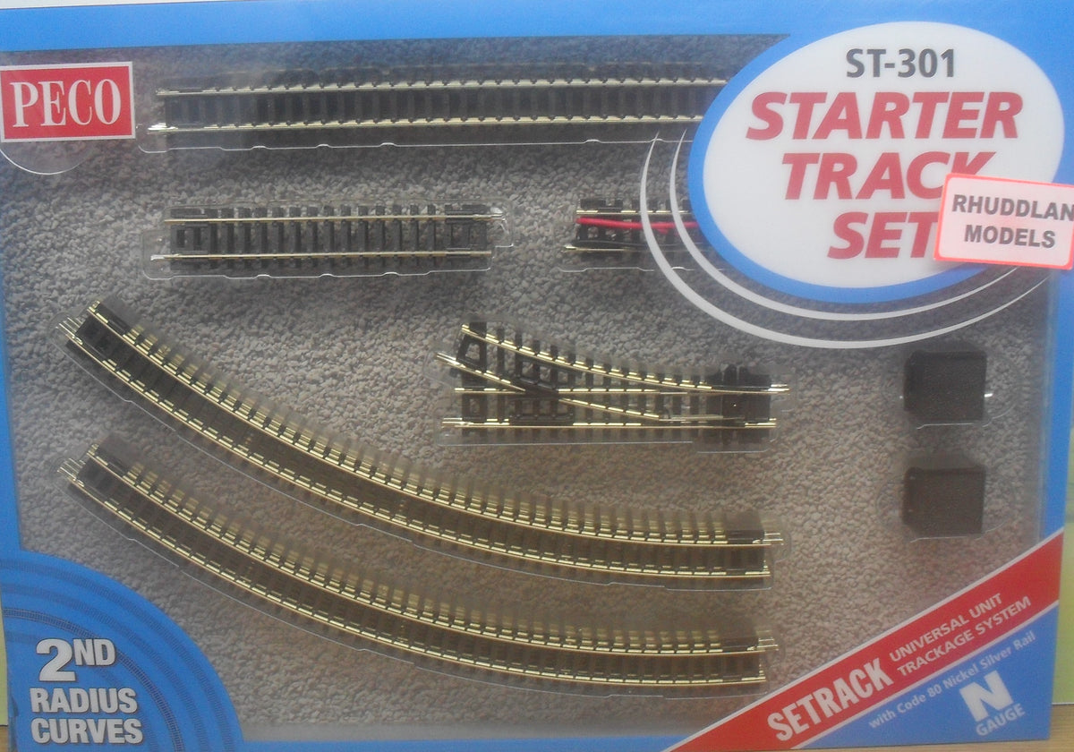 PECO ST-301 N GAUGE STARTER TRACK SET 2ND RADIUS CURVES - (PRICE INCLU ...